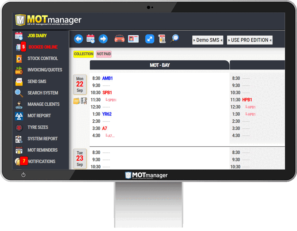 Online Booking | MOT Manager